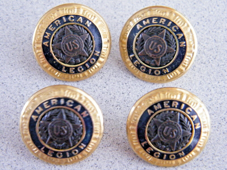 Lot of 8 Vintage AMERICAN LEGION Brass Enamel Uniform Buttons | eBay