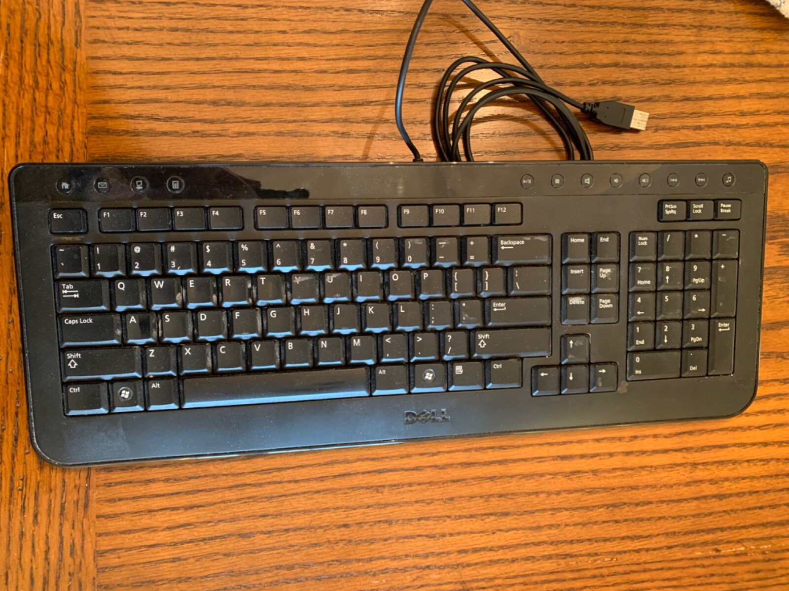 🖱️ Dell USB Wired Replacement PC Computer Black Slim Keyboard #N889 | eBay