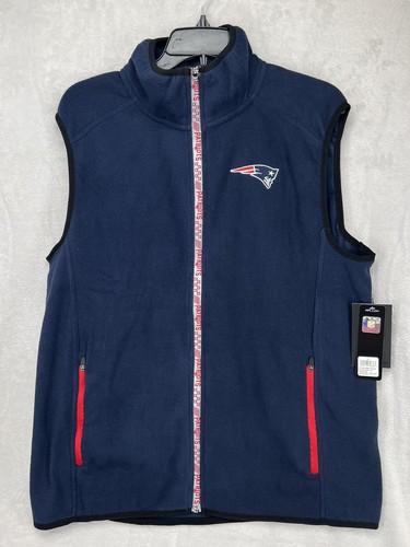 New England Patriots Authentic NFL Men's Soft Fleece Vest - M - Navy ...