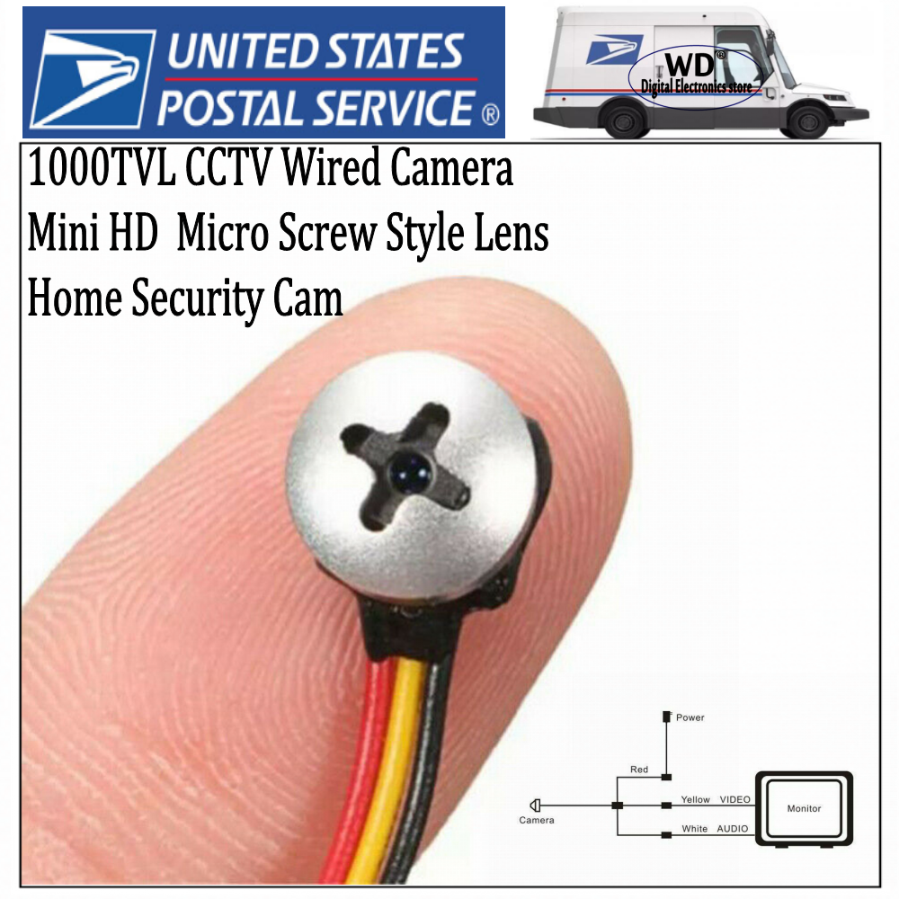 HD Smallest Security Camera 1000TVL HD Mini CCTV Pinhole Lens Micro ...