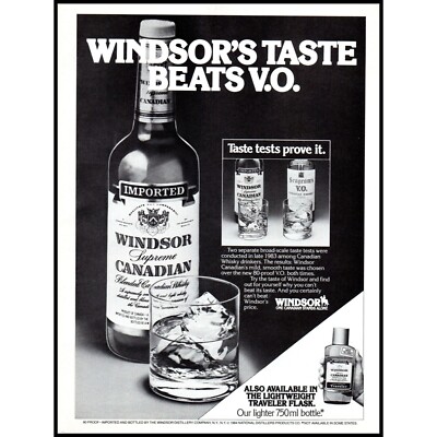 1984 Windsor Canadian Whisky Whiskey Vintage Print Ad Man Cave Wall Art ...