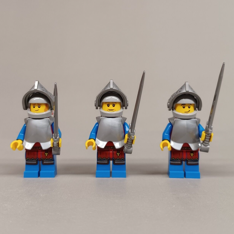 Lot of 3 New LEGO Lion Knights Swordsman with Armor - From 10305 Castle ...