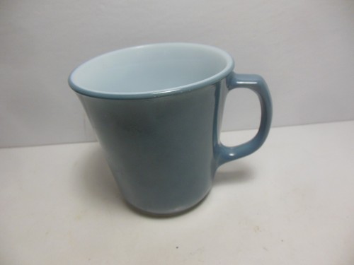 VINTAGE Pyrex Coffee Cup Mug Slate Blue D Handle Milk Glass | eBay