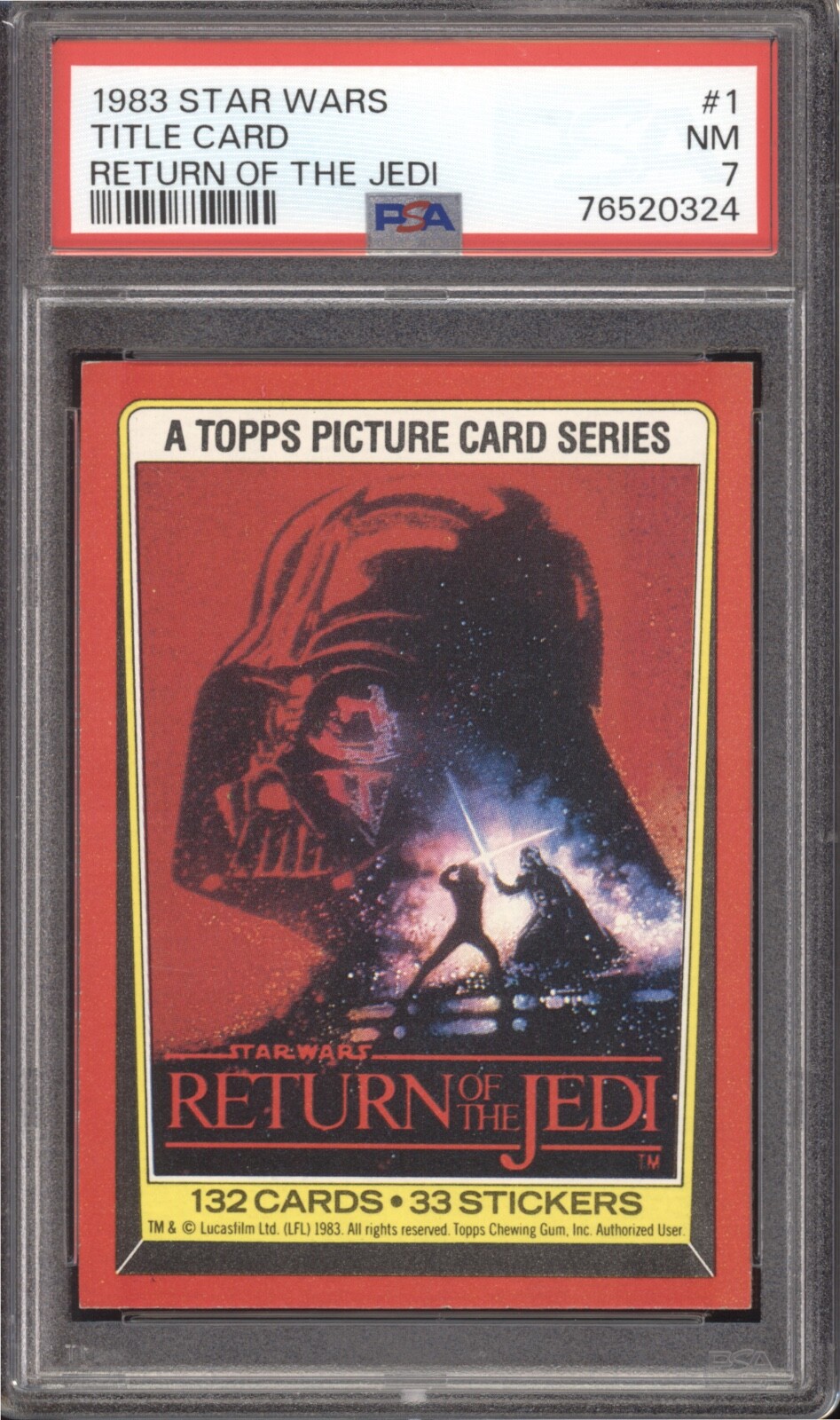 1983 STAR WARS - Title Card - Return of the Jedi #1 — PSA 7 | eBay
