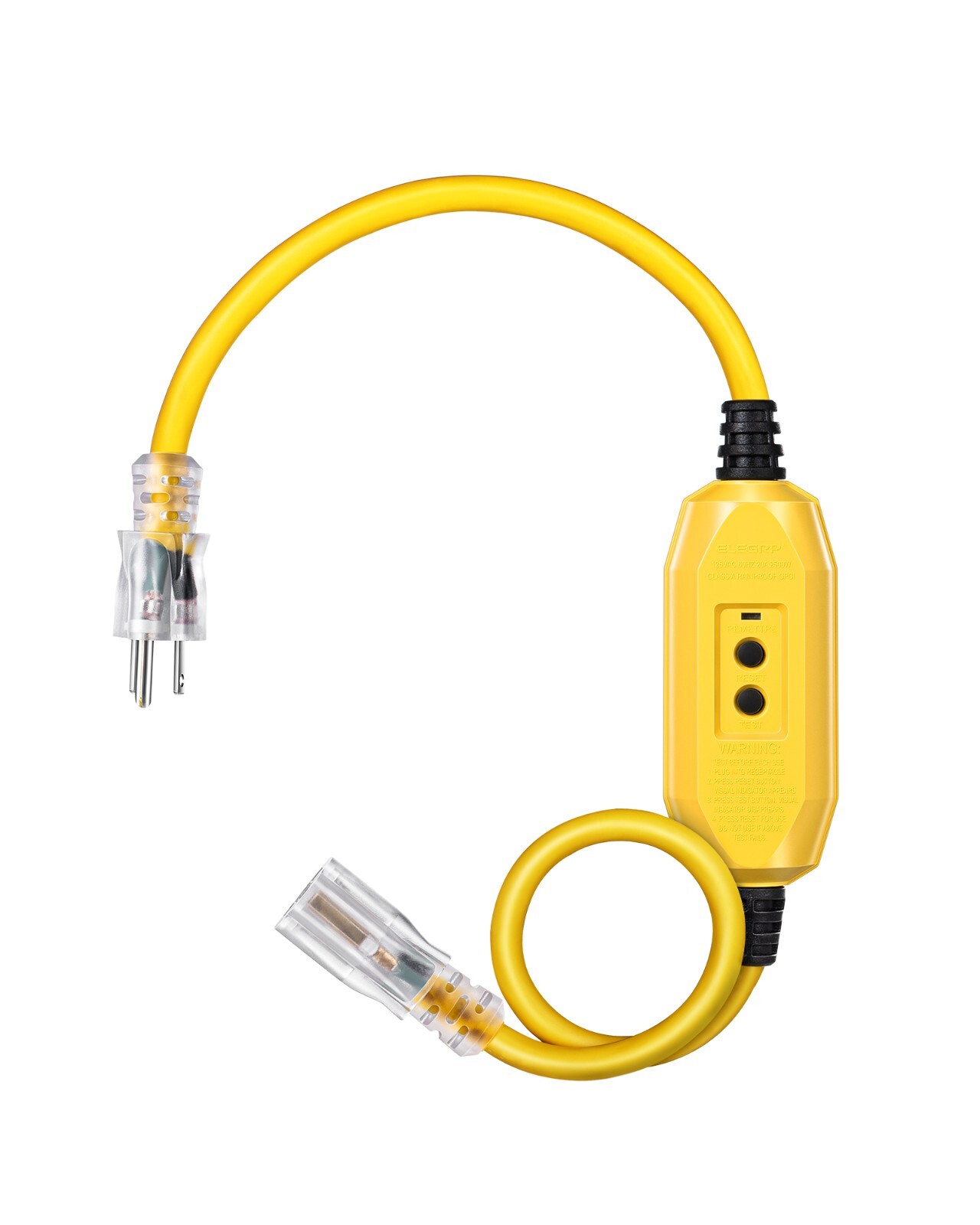 DEWENWILS 3Ft Automatic GFCI Extension Cord Outdoor, 12/3 SJTW Heavy ...