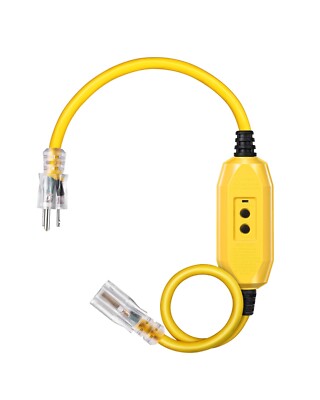 DEWENWILS 3Ft Automatic GFCI Extension Cord Outdoor, 12/3 SJTW Heavy ...