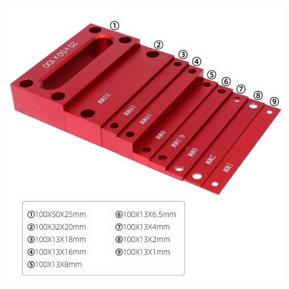 ,9Pcs Metric Setup Blocks Height Set- Setup Bar Blocks W/Size3152 | eBay UK