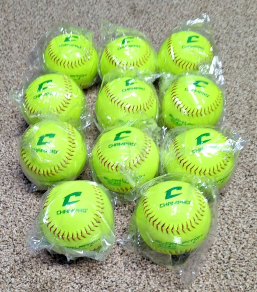 52 COR Optic Yellow Balls Champro ASA Certified - 12 Pack With Durahide ...