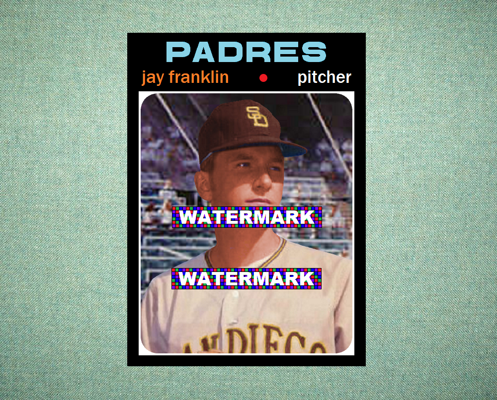 Jay Franklin San Diego Padres 1971 Style Custom Baseball Art Card | eBay