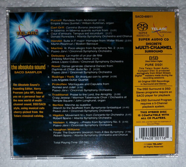 TELARC Classical Various Absolute Sound SACD Sampler RARE OOP HYBRID 5. ...