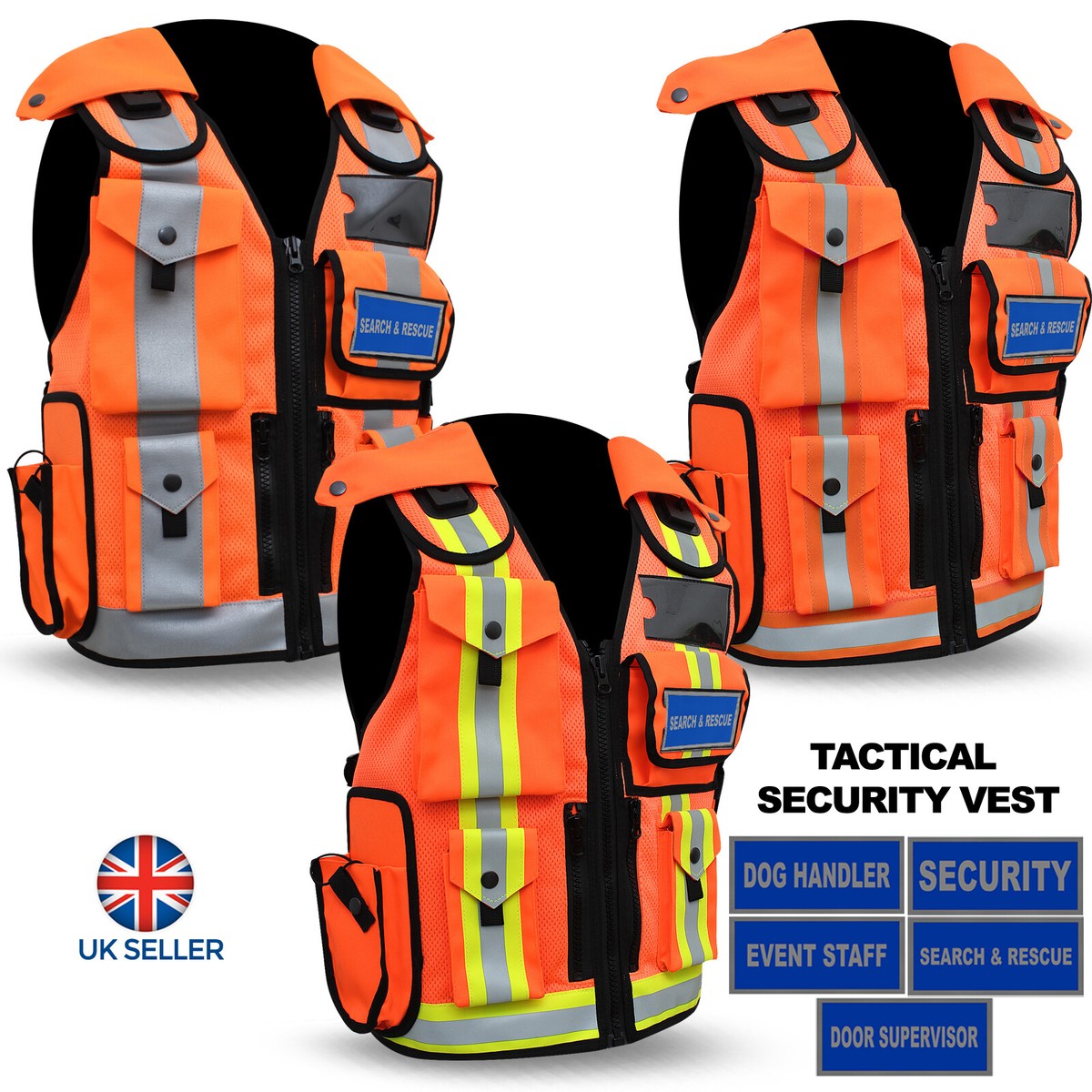Tactical Dog Vest Hi-Viz Tactical Security Vest For Dog Handlers ...
