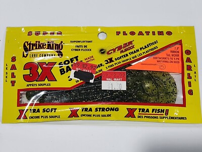 Strike King 3X Super Floating Soft Baits 7.5" Ribbon Tail Worm ...