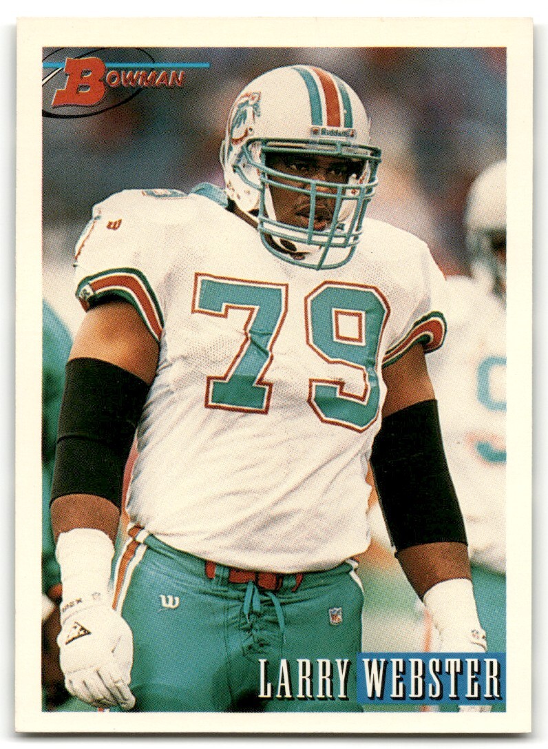 1993 Bowman Football Card Larry Webster Miami Dolphins #193 | eBay
