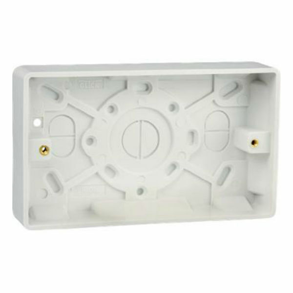 4 x Click CMA082 Moulded Surface Mounted Pattress Boxes 25mm Deep - 2 ...