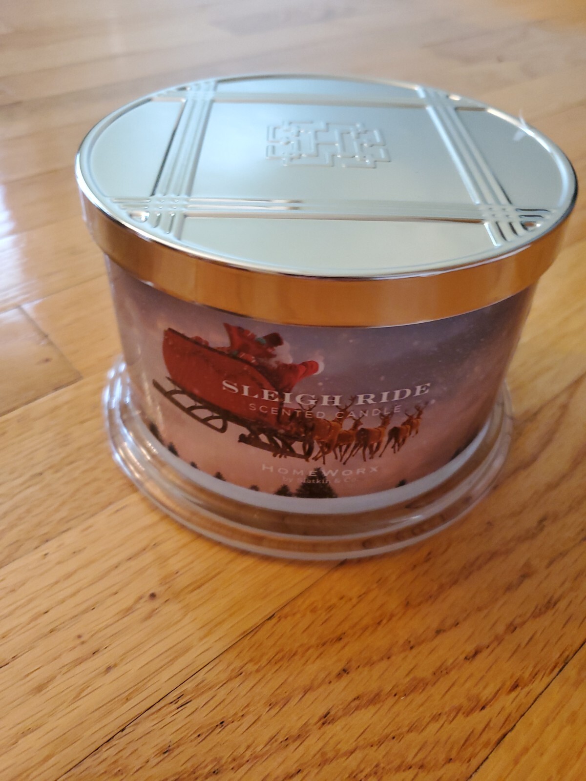 harry slatkin homeworx candle SLEIGH RIDE spruce 3 wick 18 oz new | eBay