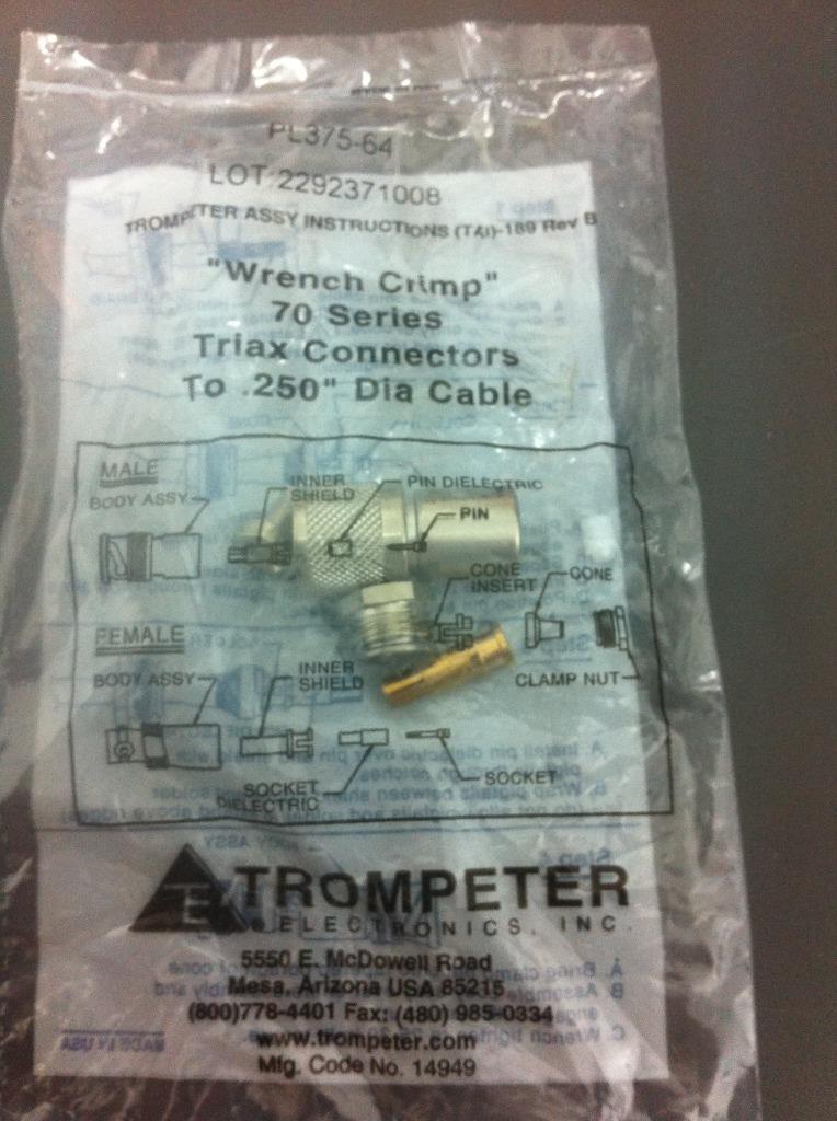 PL375-64 - TROMPETER, Connector TRT PLUG STR SOLDER | eBay