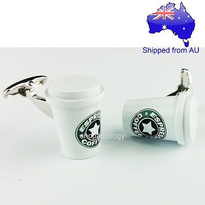 Barista Coffee Cup Novelty Cufflink in Gift Box | eBay Australia