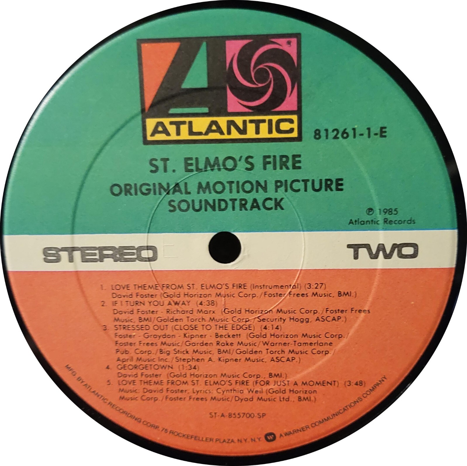 Various – St. Elmo's Fire - (Original Motion Picture Soundtrack) LP | eBay