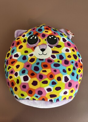 TY Squish A Boo Plush GISELLE Rainbow Leopard Pillow | eBay