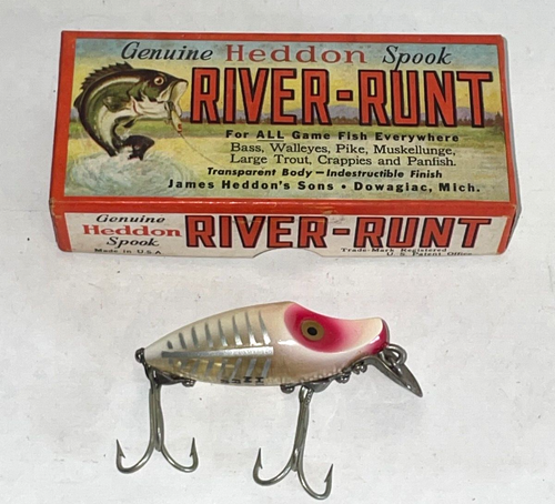 Vintage Heddon Midget River Runt 9010XRW - White Shore w/ Box & Inserts ...