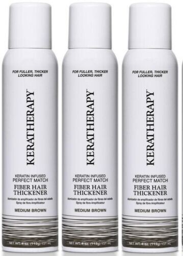 Keratherapy Fiber Hair Thickener Spray Medium Brown 140ml*3 | eBay ...