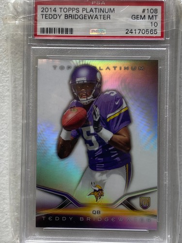 Teddy Bridgewater 2014 Topps Platinum #108 Rookie RC Gem Mint 10 ...
