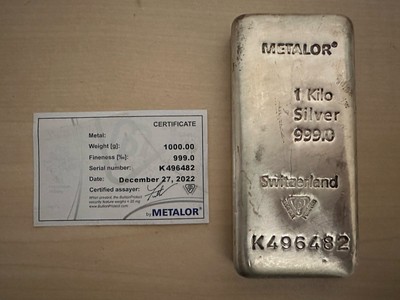 1kg Kilo Silver Bar 999 Fine Silver Bullion. Metalor Bar. | eBay UK