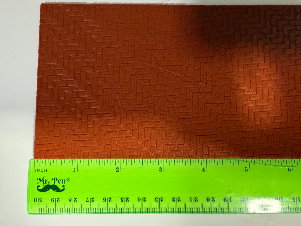 HO Scale Red Pavers Bricks Model Train Scenery Sheets - Four Textured ...