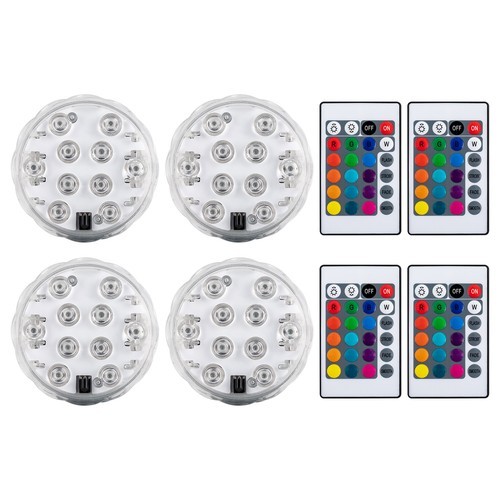 Color Changing Submersible LED Lights, Battery Powered Underwater LED ...