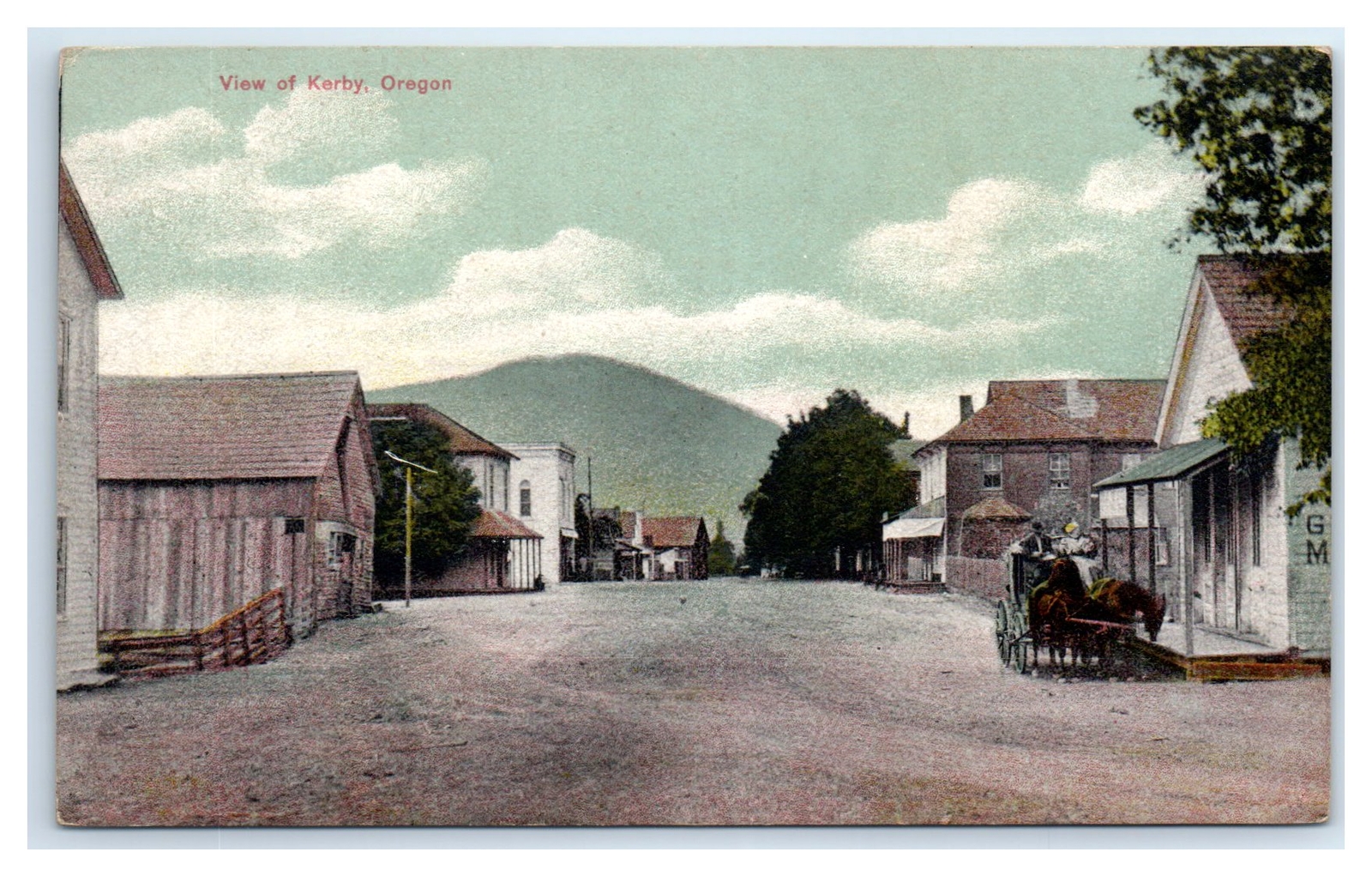 Kerby, OR Postcard- VIEW Horse Buggy | eBay