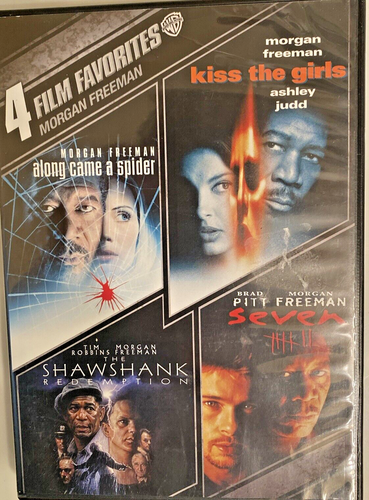 4 Film Favorites Morgan Freeman DVD 4 Disks, Along Came a Spider, Kiss ...