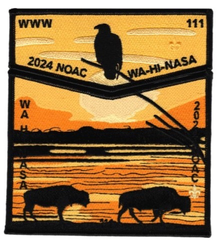 OA WA-HI-NASA LODGE 111 BSA MIDDLE TENNESSEE 2024 NOAC 2-PATCH BUFFALO ...