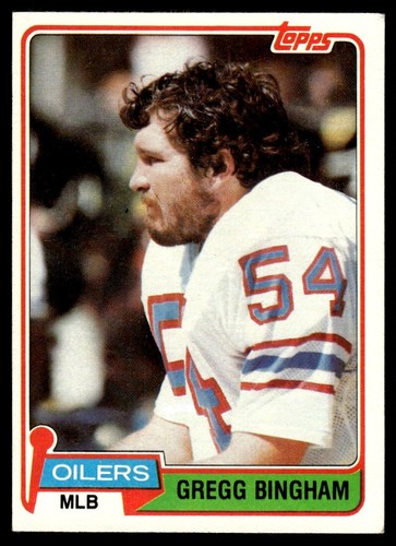 1981 TOPPS GREGG BINGHAM E HOUSTON OILERS #79 | eBay