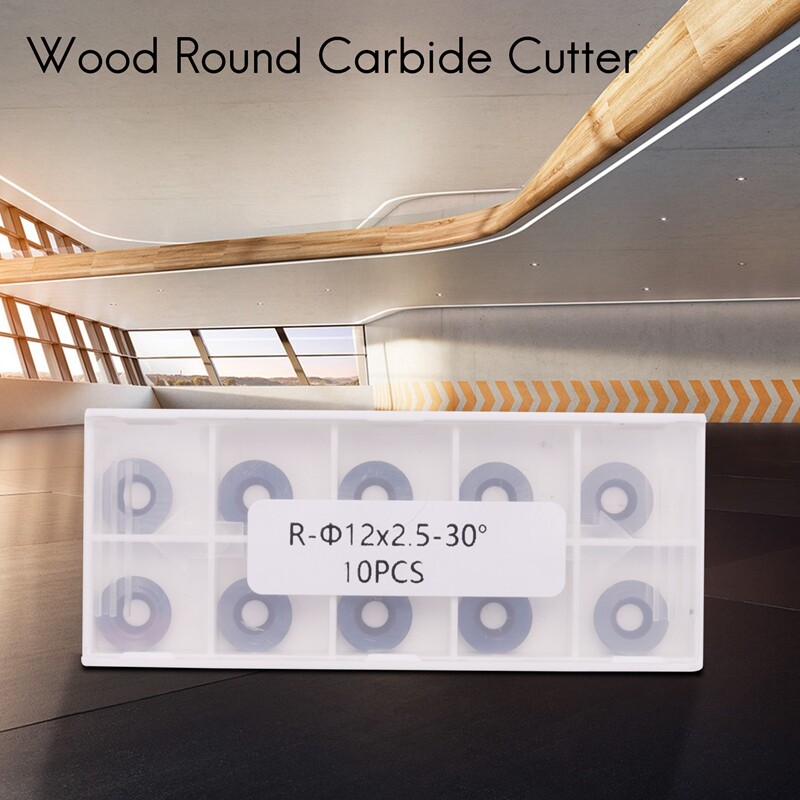 10Pcs Diameter 12mm Round Carbide Cutter Insert Fits for Ci3 Wood ...