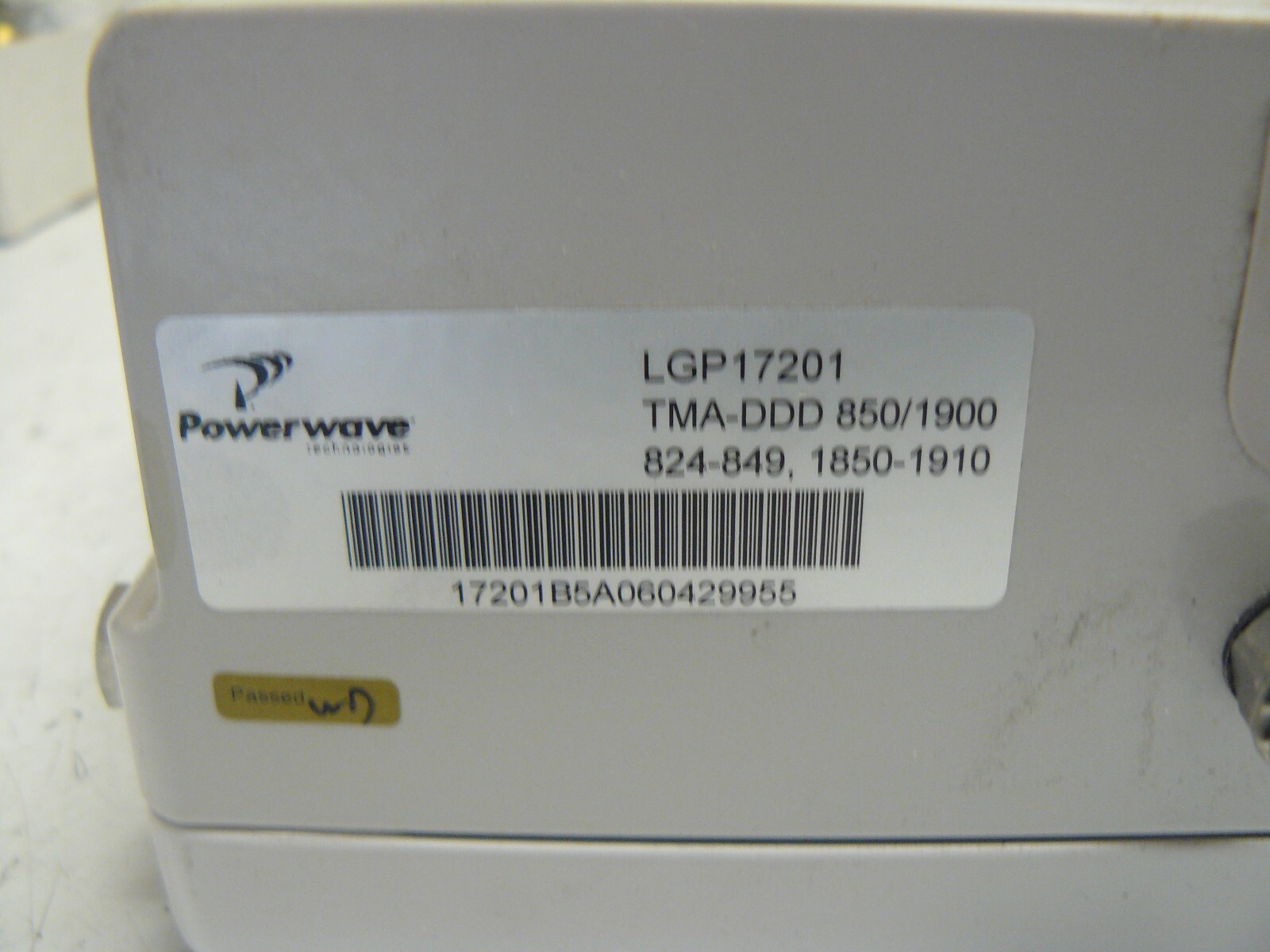 POWERWAVE TECHNOLOGIES LGP17201 TOWER MOUNTED AMPLIFIER TMA-DDD 850/ ...
