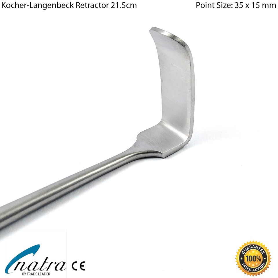 Retractor Kocher LANGENBECK wound retractors 21 cm blunt prong surgery ...