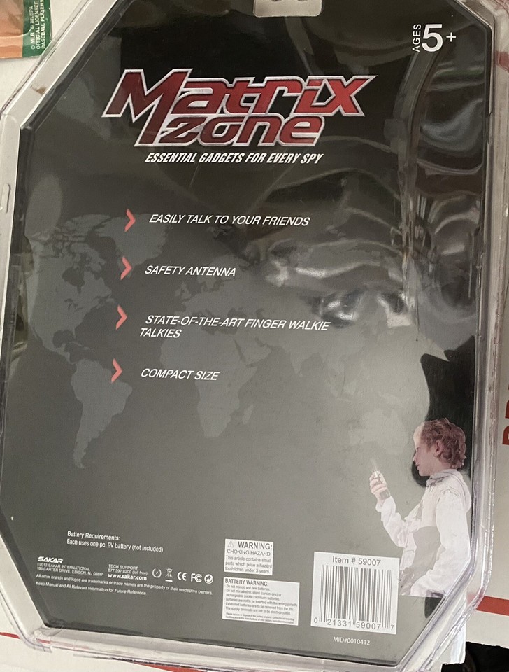 Vintage Matrix Zone Sakar Spy Walkie Talkies - NIP 21331590077| eBay