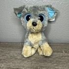 Ty Beanie Boos SCRAPS Schnauzer Dog Medium 9" Buddy Plush Grey Blue ...