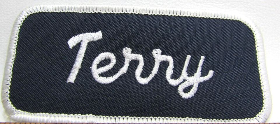 Terry Name Jacket Patch Personalized Employee Work Shop Uniform ...
