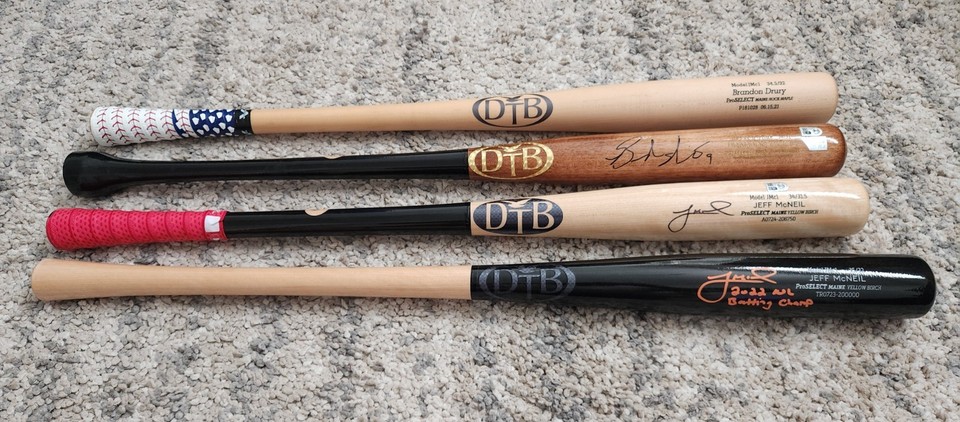 Dove Tail Bat (DTB) ProSelect MLB Ink Dot Bats Jeff McNeil Brandon ...