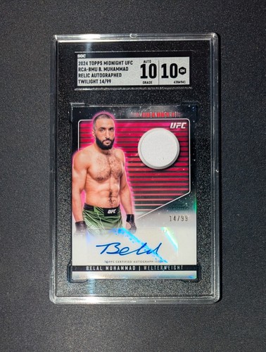 2024 Topps Midnight UFC Belal Muhammad Patch Relic Auto /99 SGC 10 10 ...