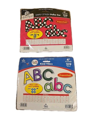 Carson Dellosa Classroom Decor; 4" upper & lowercase Letters; 219 ...