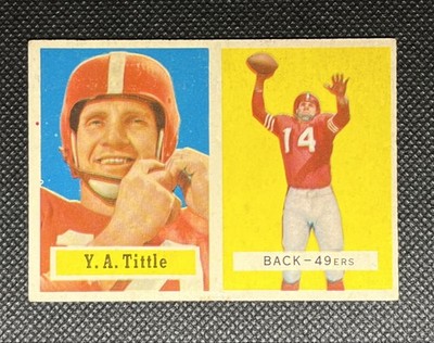 1957 Topps - Y.A. Tittle #30 (HOF) | eBay