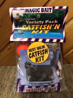 Magic Bait Catfish Fishing Kit - Includes bait, hooks, floats, swivels ...