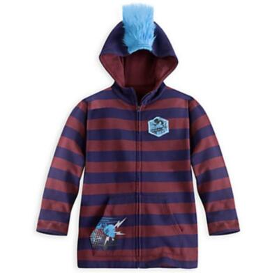 New Disney Parks Rock Star Mickey Mouse Striped Mohawk Boys Hoodie X ...