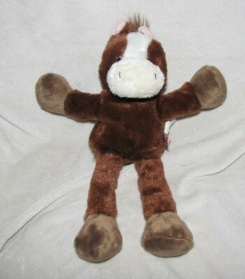 GANZ PLAYTIME PUPPETS STUFFED PLUSH BROWN HORSE PONY HAND 12" | eBay
