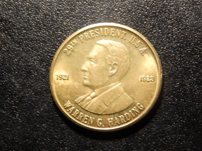WARREN C HARDING 29TH PRESIDENT USA TOKEN! ZZ815XUX | eBay