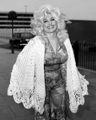 8x10 Print Dolly Parton Cute Jumpsuit London Airport 1976 #DGDP | eBay