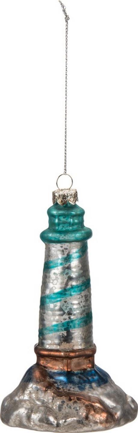 Primitive Vintage Style Mercury Glass Lighthouse Ornament New | eBay