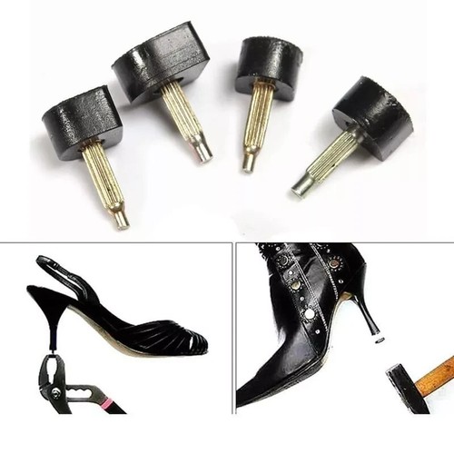 2pc High Heel Shoes Repair Replacement Rubber Tips Taps Dowel Lifts U ...